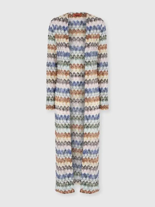 Missoni Long Viscose Lamé Cardigan