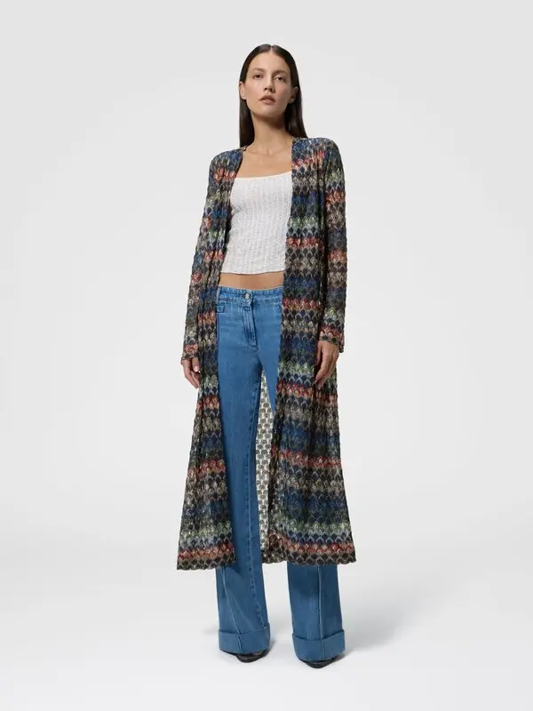 Missoni Long Viscose Lamé Cardigan