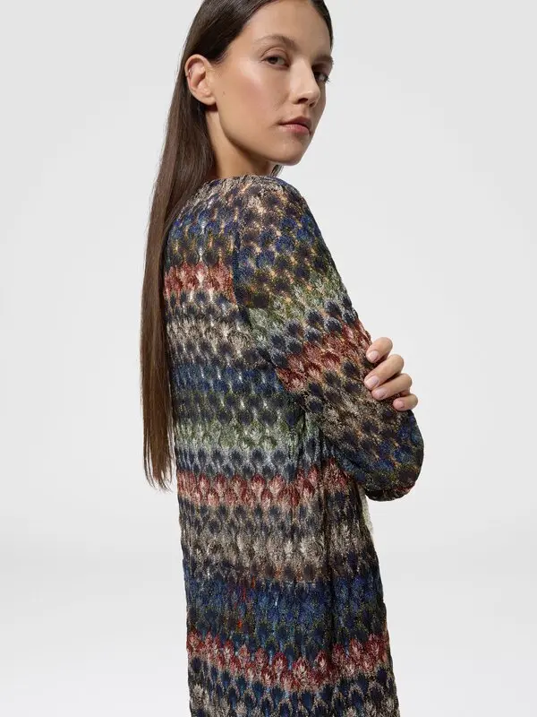 Missoni Long Viscose Lamé Cardigan