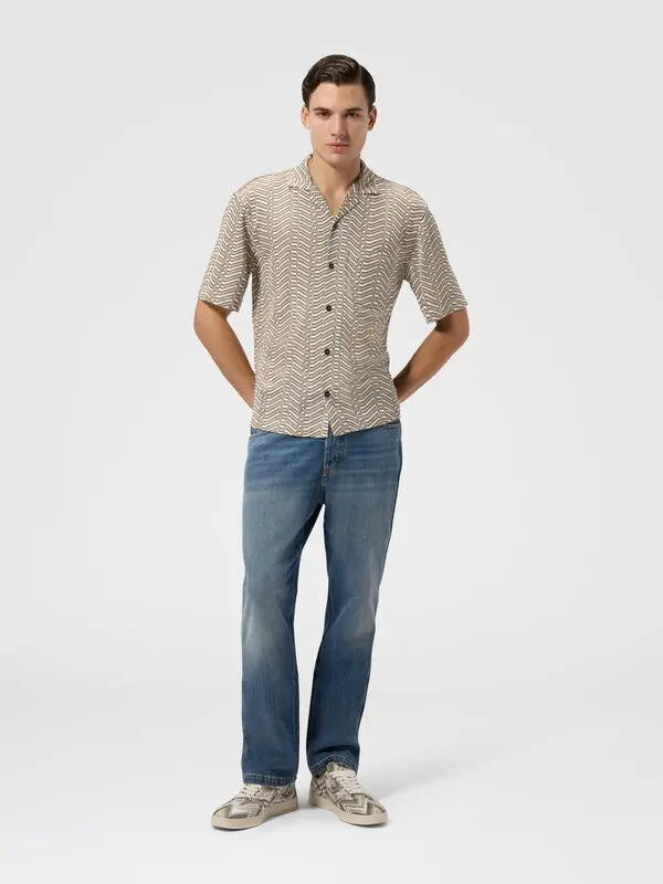 Missoni Viscose Knit Bowling Shirt With Greek Key Motif - Multicoloured