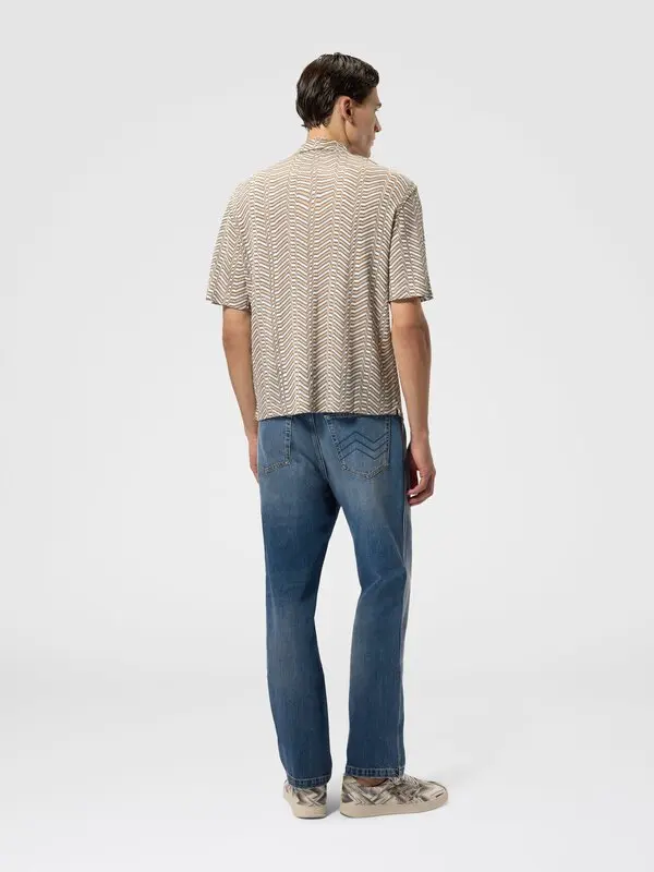 Missoni Viscose Knit Bowling Shirt With Greek Key Motif - Multicoloured