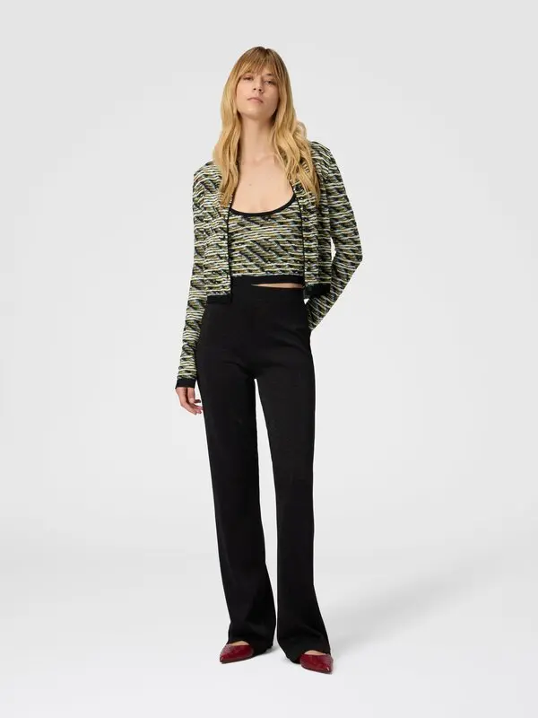Missoni Straight Long Pants In Lam - Black