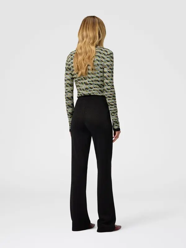 Missoni Straight Long Pants In Lam - Black
