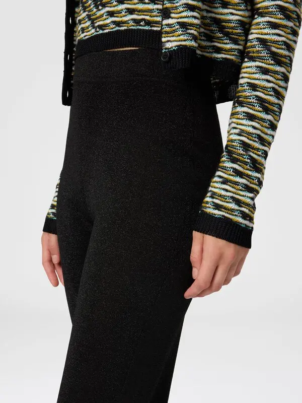 Missoni Straight Long Pants In Lam - Black