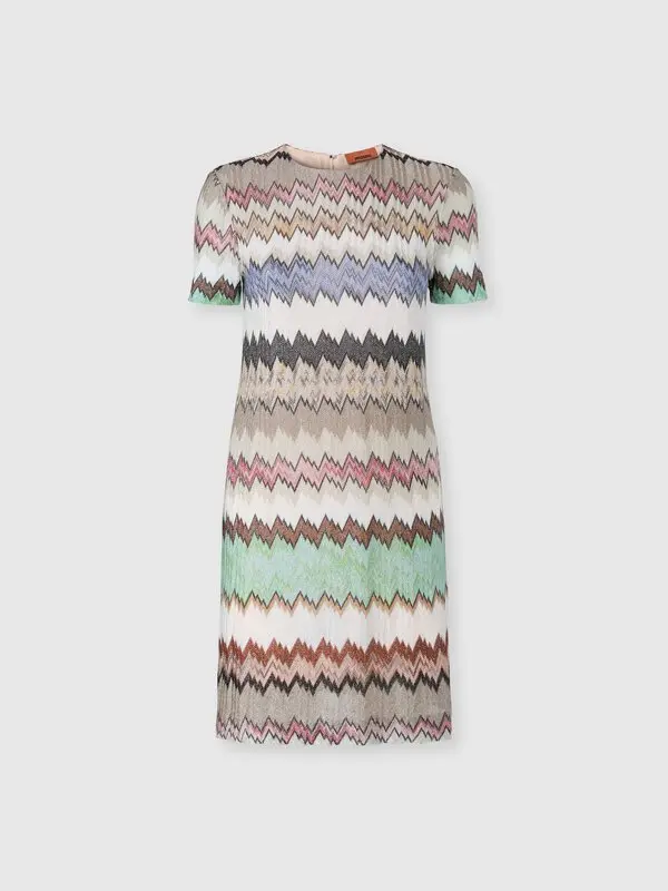 Missoni Sleeve Viscose Lamé Mini Dress