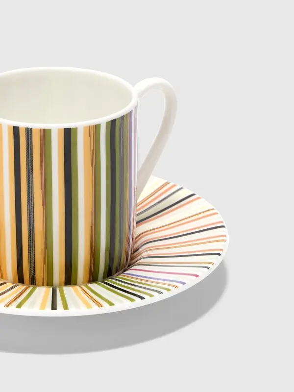 Missoni Jenkins Set Of 2 Coffee Cups & Saucers - Red  Multicoloured