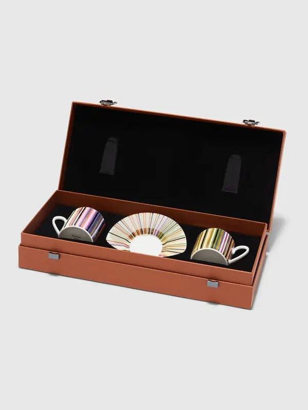 Missoni Jenkins Set Of 2 Coffee Cups & Saucers - Red  Multicoloured