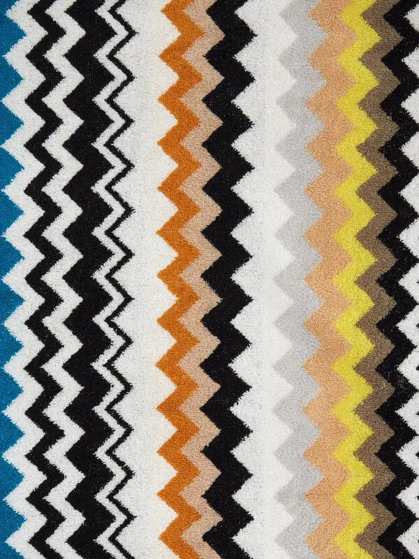 Missoni Best Cotton Terry Bathrobe Zig Zag - Black Multicoloured