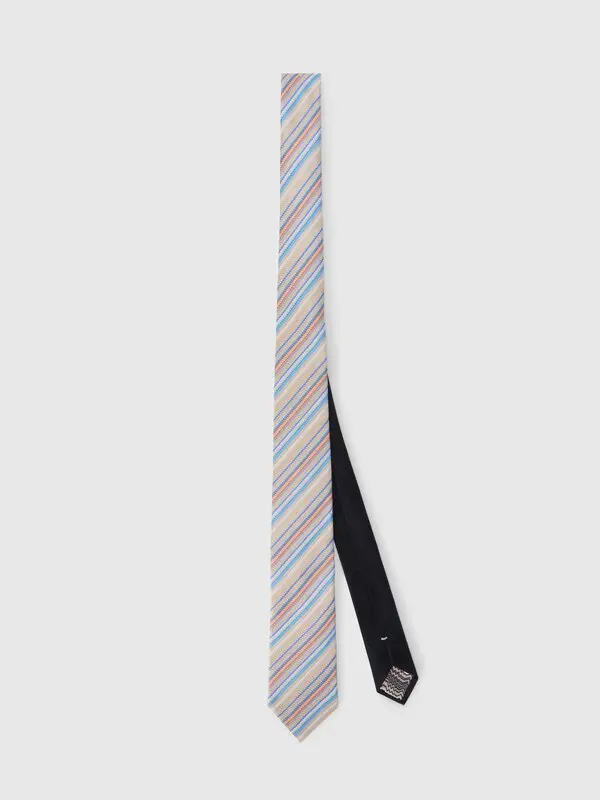 Missoni Silk Tie With Micro Zigzag Pattern