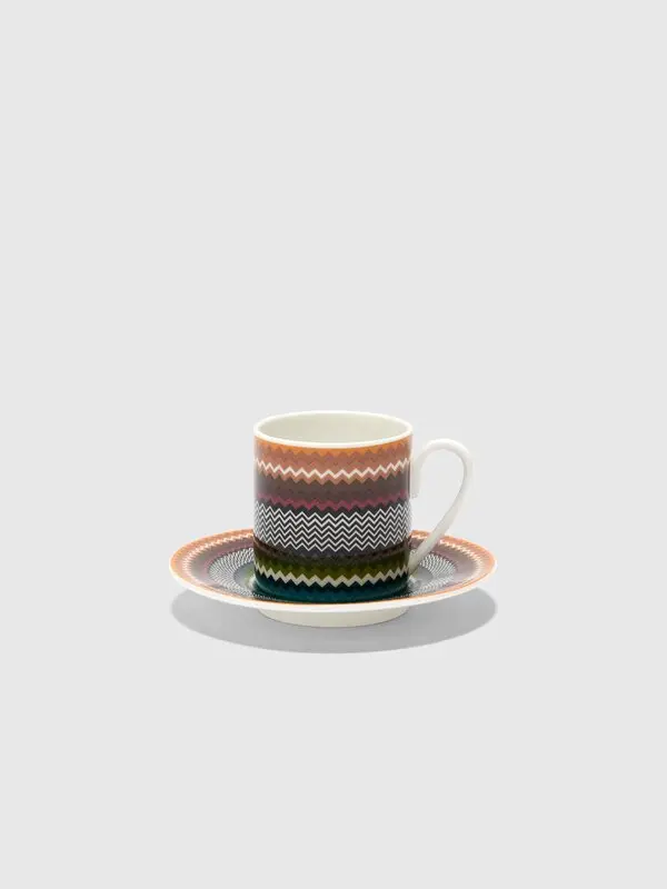 Missoni Zigzag Foliage Set Of 2 Coffee Cups & Saucers