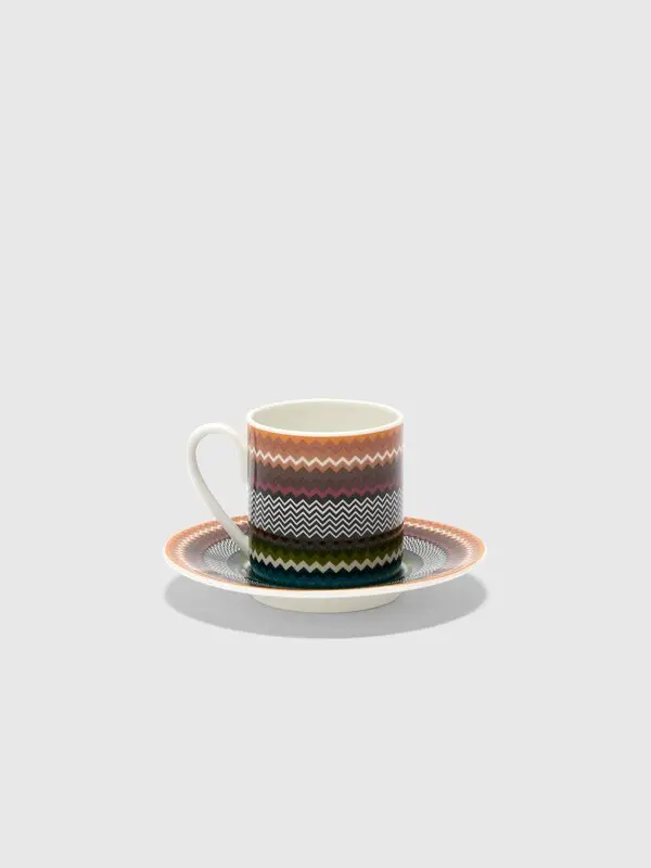 Missoni Zigzag Foliage Set Of 2 Coffee Cups & Saucers