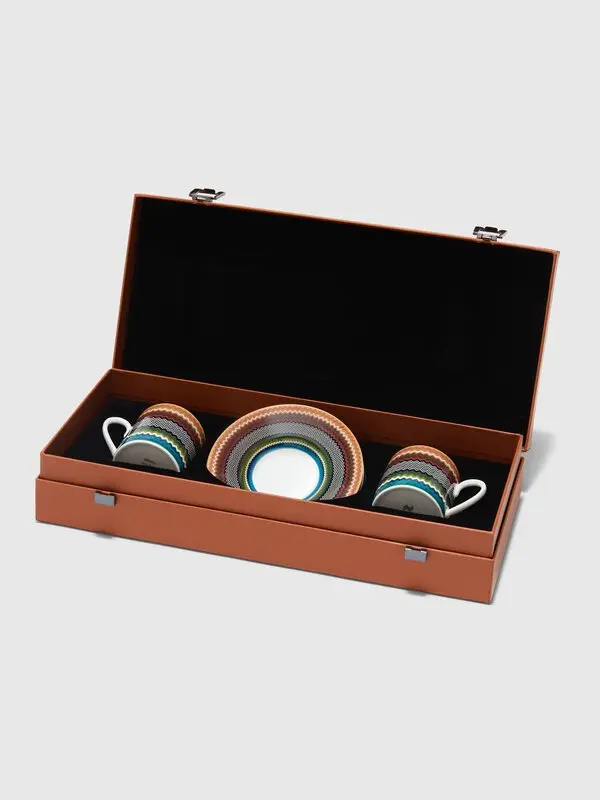 Missoni Zigzag Foliage Set Of 2 Coffee Cups & Saucers