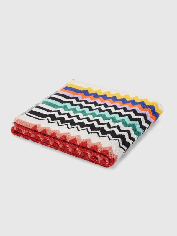 Missoni Best Bath Towel 100x150 Cm Zig Zag In Cotton Terry - Multicoloured