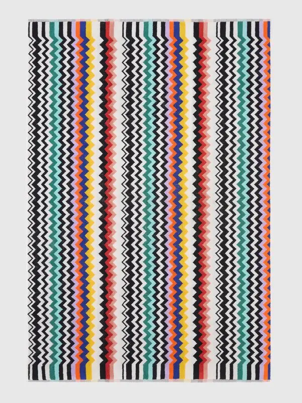 Missoni Best Bath Towel 100x150 Cm Zig Zag In Cotton Terry - Multicoloured