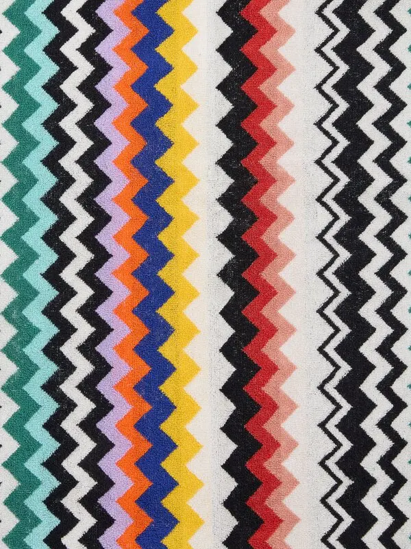 Missoni Best Bath Towel 100x150 Cm Zig Zag In Cotton Terry - Multicoloured
