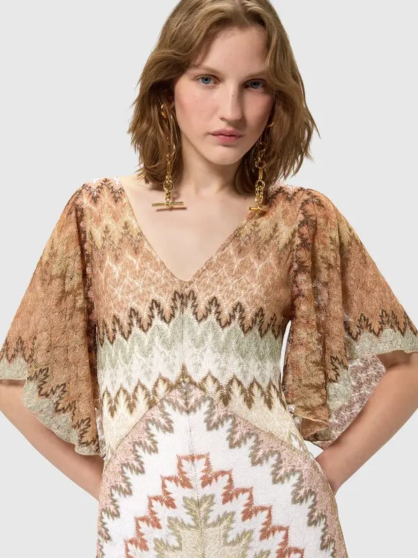 Missoni Neck In Zigzag Lamé Viscose