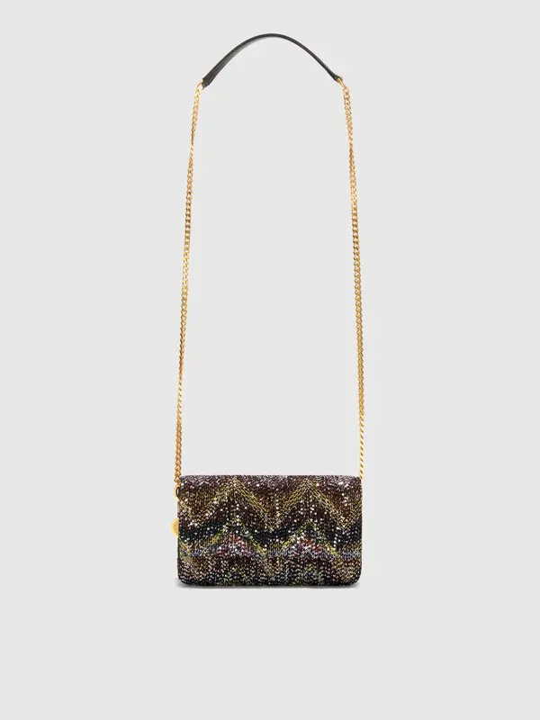 Missoni Leather And Canvas Wallet On Chain
