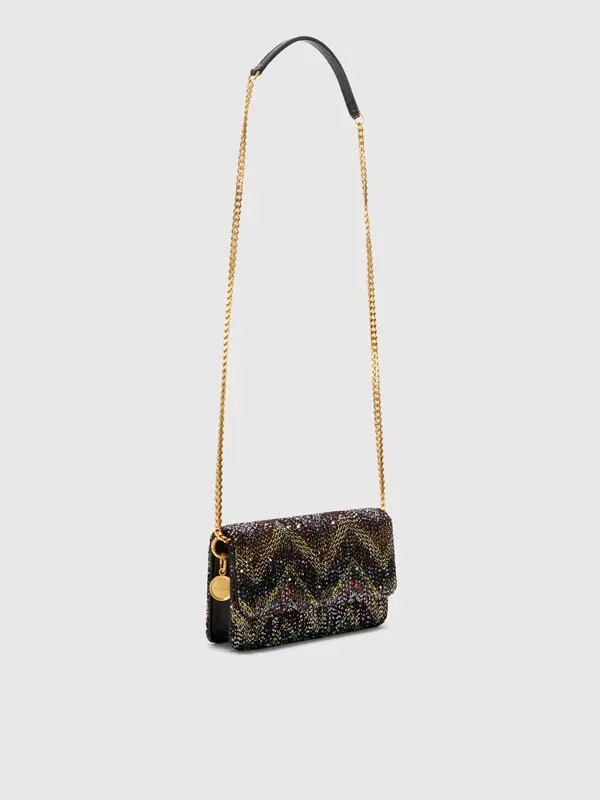 Missoni Leather And Canvas Wallet On Chain