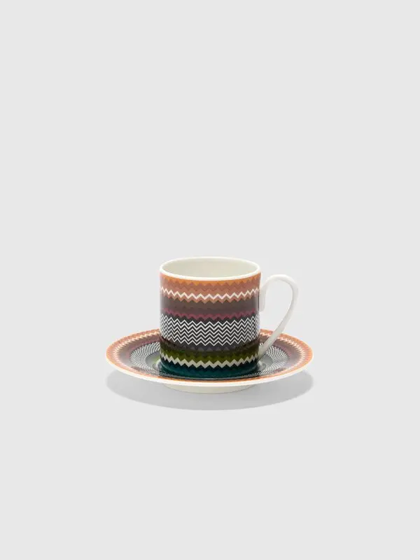 Missoni Zigzag Foliage Set Of 6 Coffee Cups & Saucers