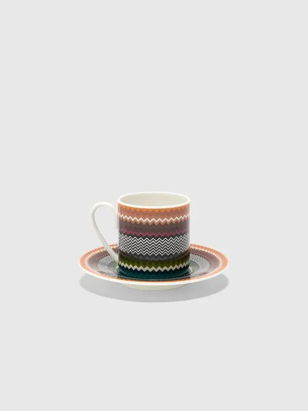 Missoni Zigzag Foliage Set Of 6 Coffee Cups & Saucers