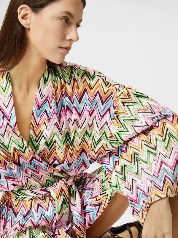 Missoni Up In Stretch Viscose With Lace And Zigzag Motif