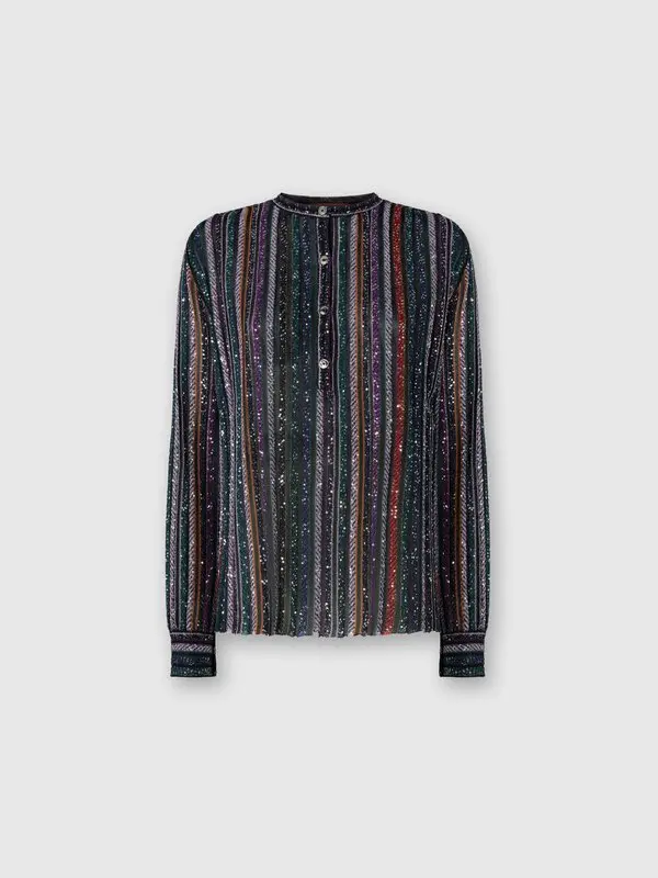 Missoni Henley Blouse With Mandarin Collar