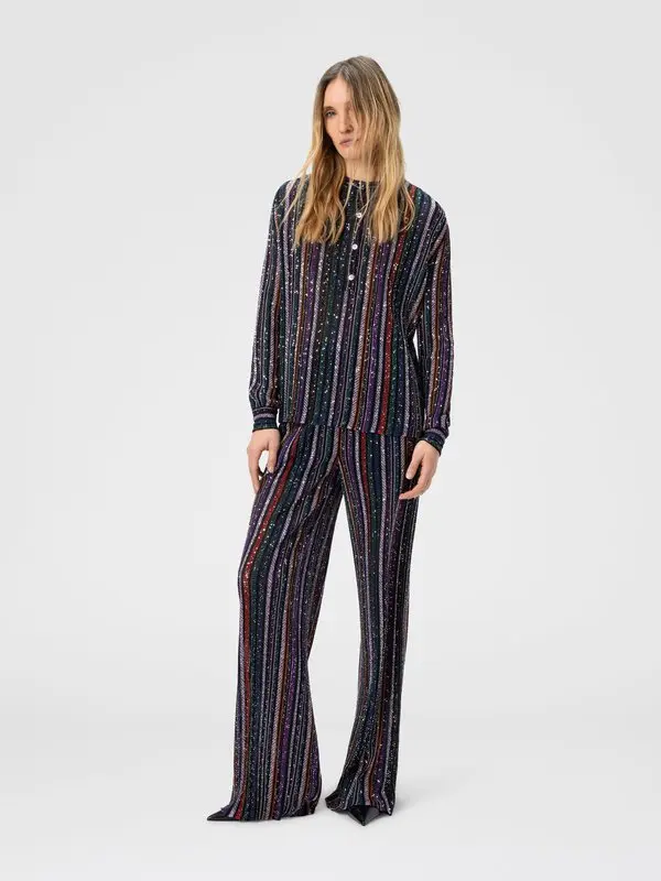 Missoni Henley Blouse With Mandarin Collar