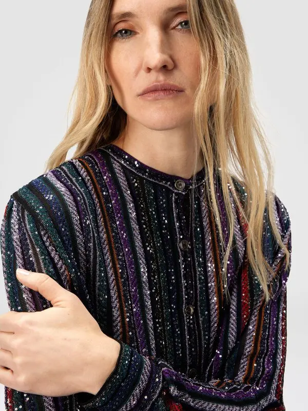 Missoni Henley Blouse With Mandarin Collar