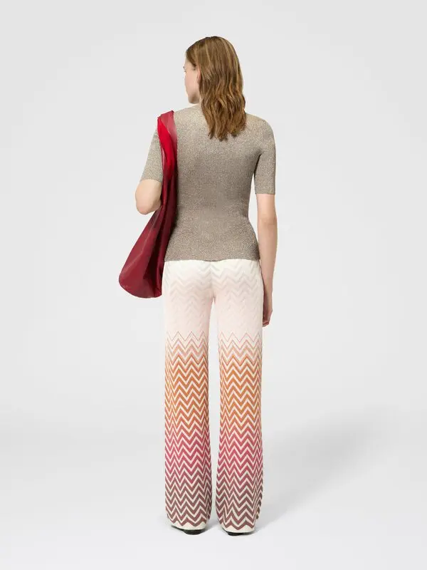Missoni Trousers In Cotton And Viscose Chevron Dégrad