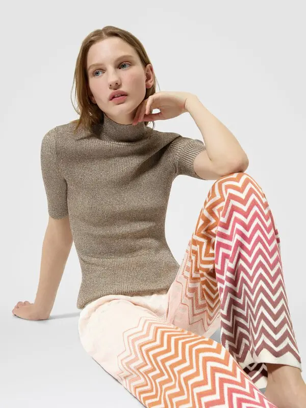 Missoni Trousers In Cotton And Viscose Chevron Dégrad