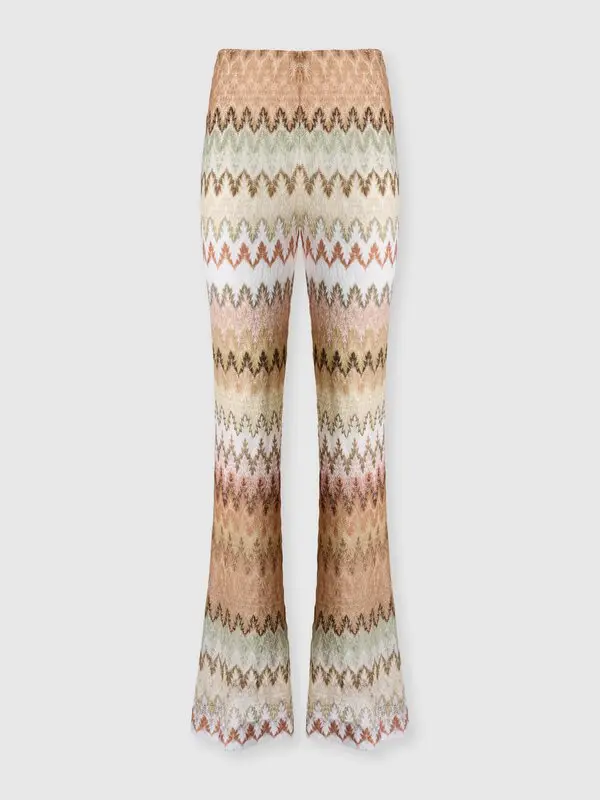 Missoni Zig Zag Motif Flare Trousers In Viscose-blend Lam