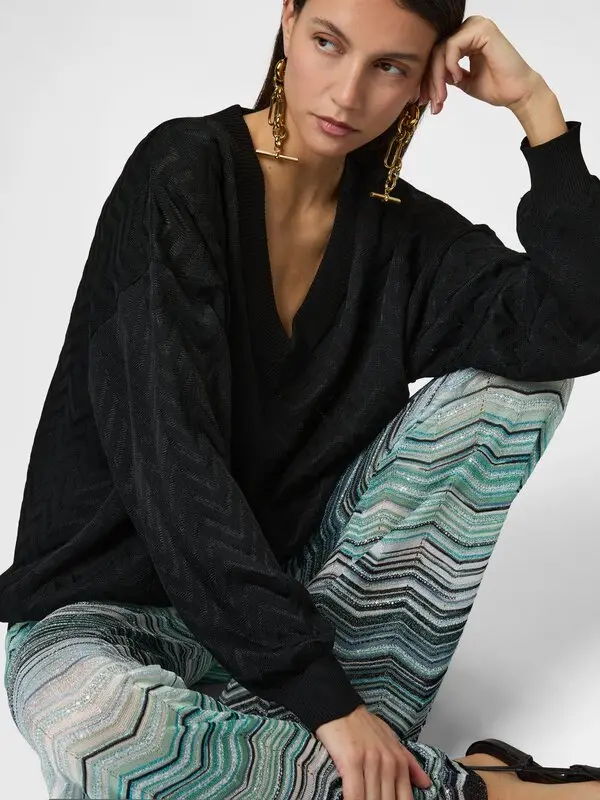 Missoni Neck Sweater - Black
