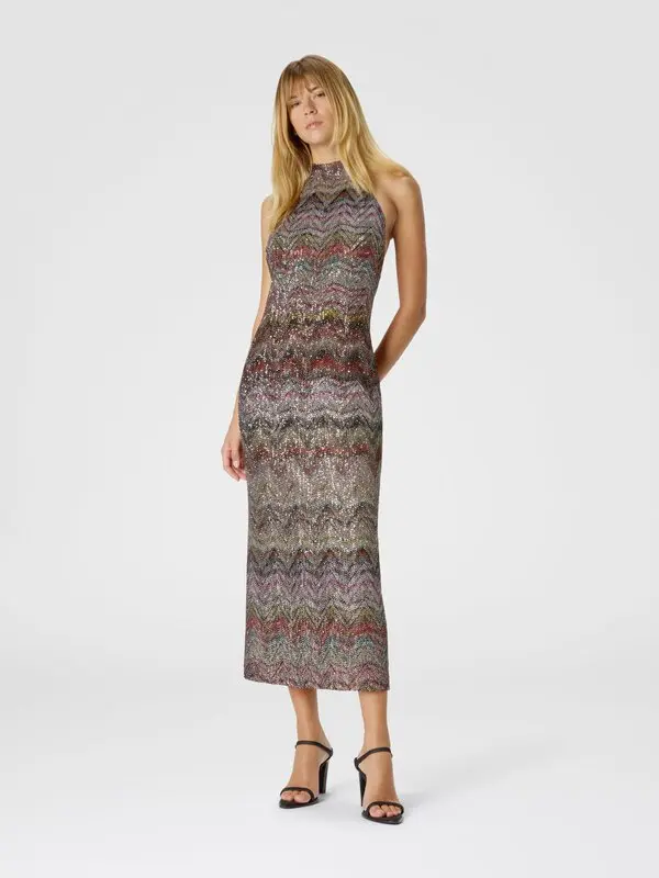 Missoni Midi Dress With Halter Neck