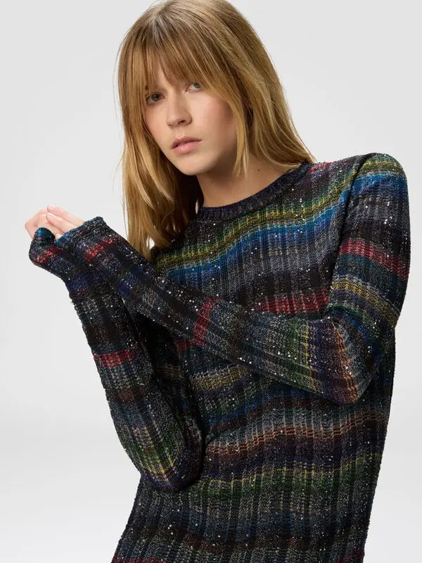 Missoni Crew Neck Sweater With Wave Pattern