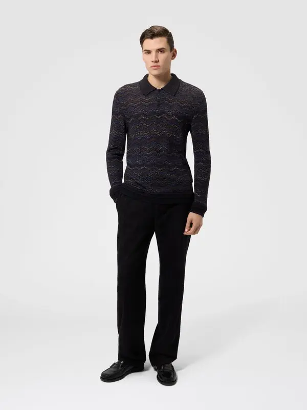 Missoni Sleeve Cashmere And Viscose Polo Shirt