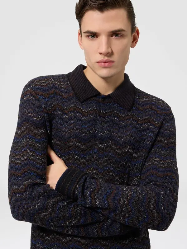 Missoni Sleeve Cashmere And Viscose Polo Shirt