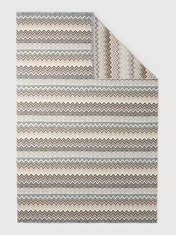 Missoni Plaid Blanket 130x195 Cm Cotton And Wool Blend Chevron