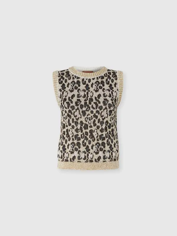 Missoni Jacquard Knit Crewneck Top - Beige