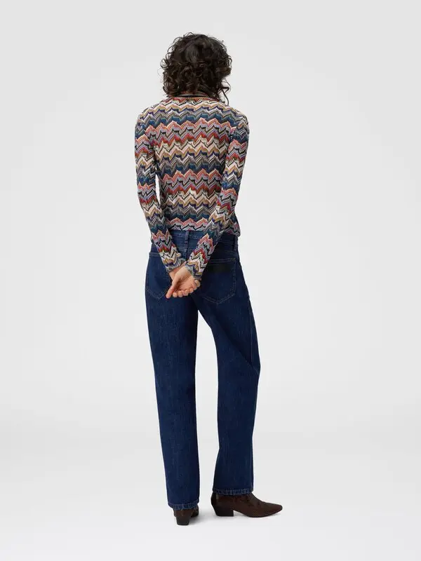Missoni Neck Sweater In Embroidered Lace