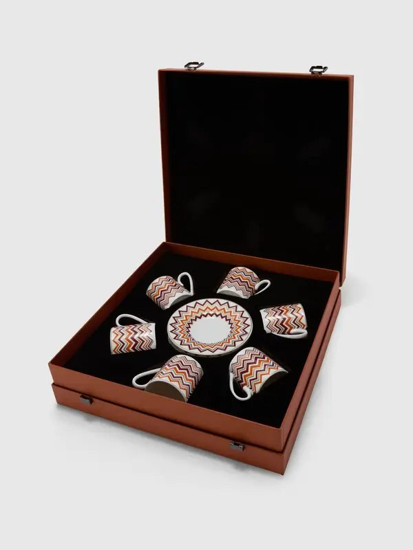 Missoni Iconic Set Of 6 Coffee Cups & Saucers