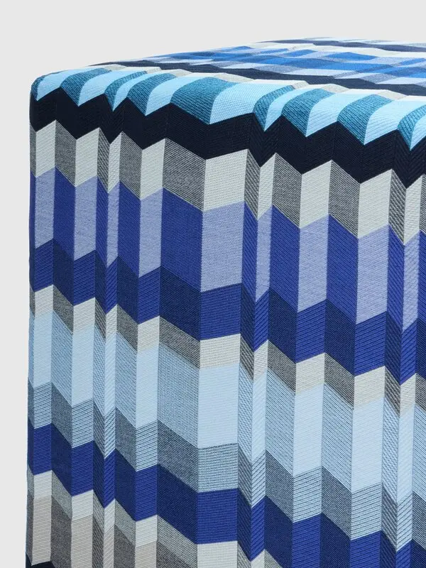 Missoni Positano Cubic Pouf 40x40x40 Cm - Blue,multicoloured