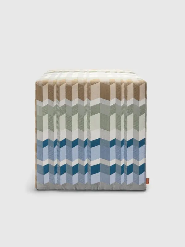 Missoni Positano Cubic Pouf 40x40x40 Cm - Multicoloured