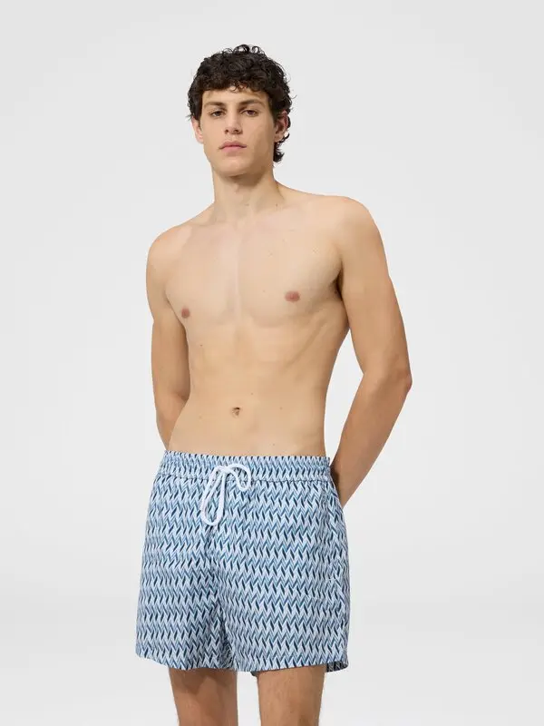 Missoni Swim Shorts With Micro Zig Zag Motif