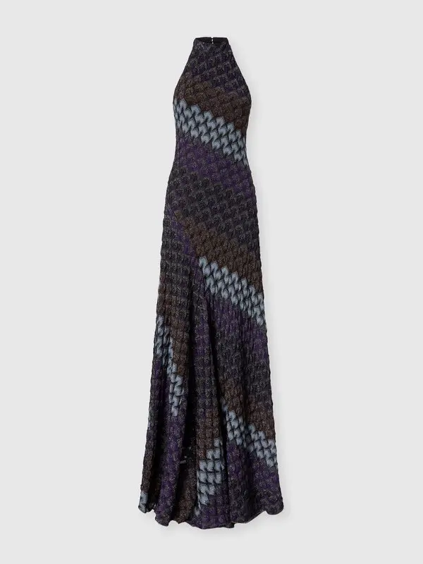 Missoni Halterneck Long Dress - Multicoloured