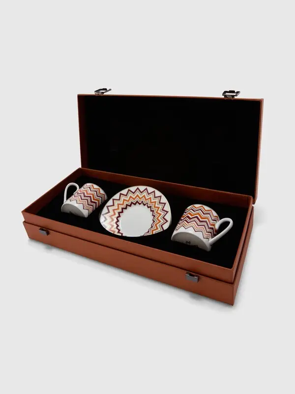Missoni Iconic Set Of 2 Coffee Cups & Saucers