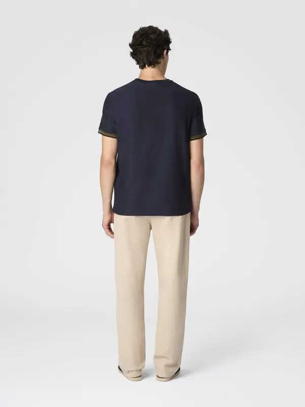 Missoni Crew-neck Cotton Jacquard T-shirt With Tone-on-tone Zigzag Design