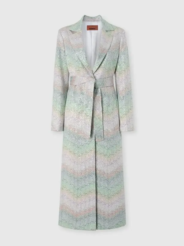 Missoni Duster Coat With Belt And Sequin Applications