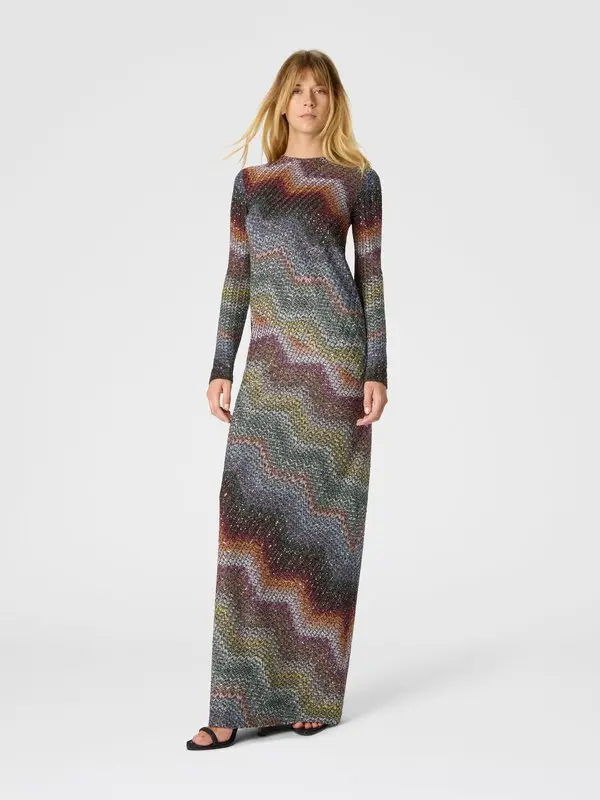 Missoni Style Zigzag Knit With Sequins