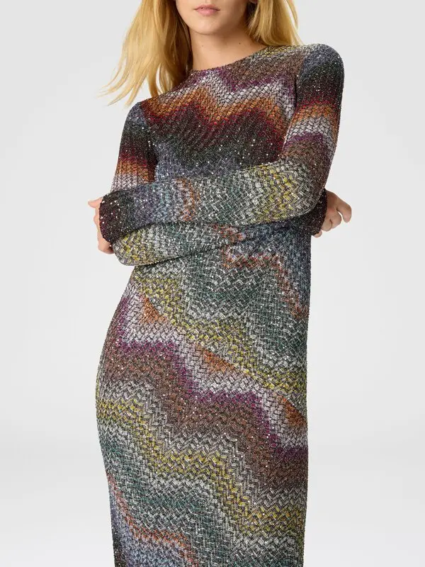 Missoni Style Zigzag Knit With Sequins