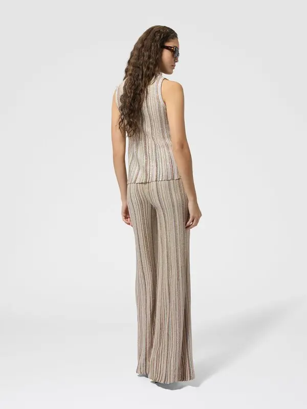 Missoni Ribbed Palazzo Trousers With Sequins